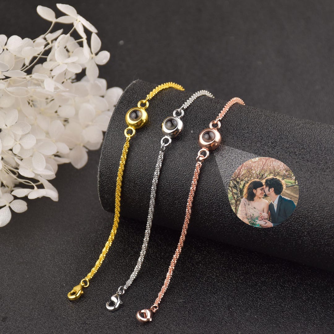 Personalized Photo Projection Bracelet • Picture Inside Bracelet ...