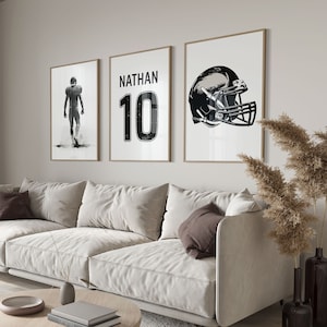 Personalized Football Jersey Poster: Boys Room Decor (digital Download ...