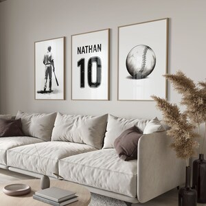 Custom Baseball Poster, Personalized Baseball Jersey, Baseball Print ...