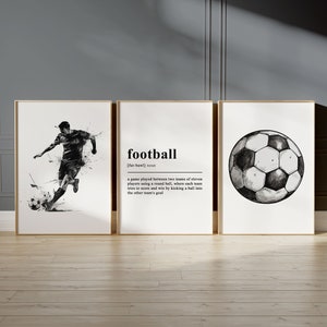 Definition Soccer Wall Art Prints, Custom Soccer Poster, Boys Bedroom ...