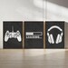 Gaming Prints: Gamer Room Decor, Set of 3 Bedroom Prints (digital ...