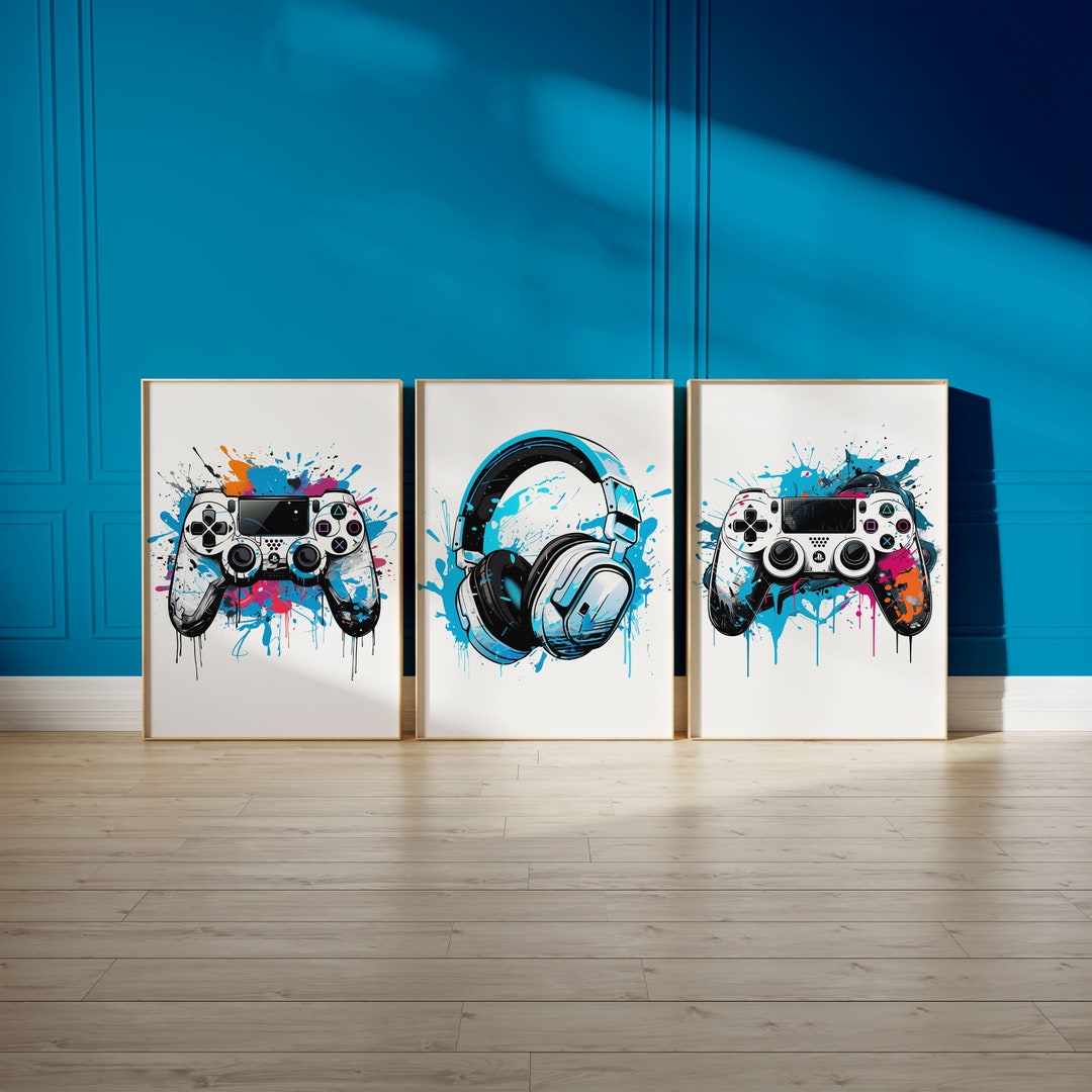 Set of 3 Gaming Prints Gamer Poster Gaming Room Decor, Gamer Wall Art ...