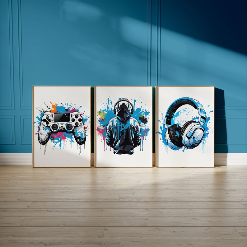 Set of 3 Gaming Prints Gaming Poster Gaming Room Decor Gamer - Etsy UK