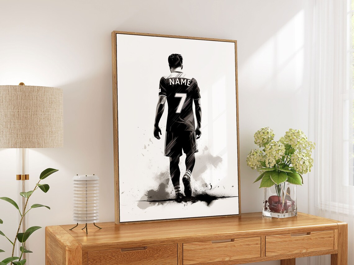 Personalised Football Wall Art Prints Custom Football Poster - Etsy