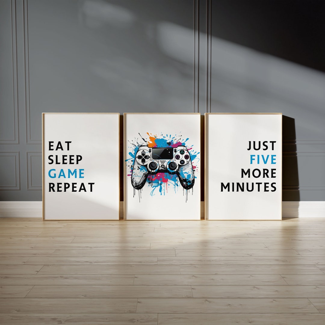 Gaming Prints Set of 3 Games Poster Gaming Room Decor - Etsy