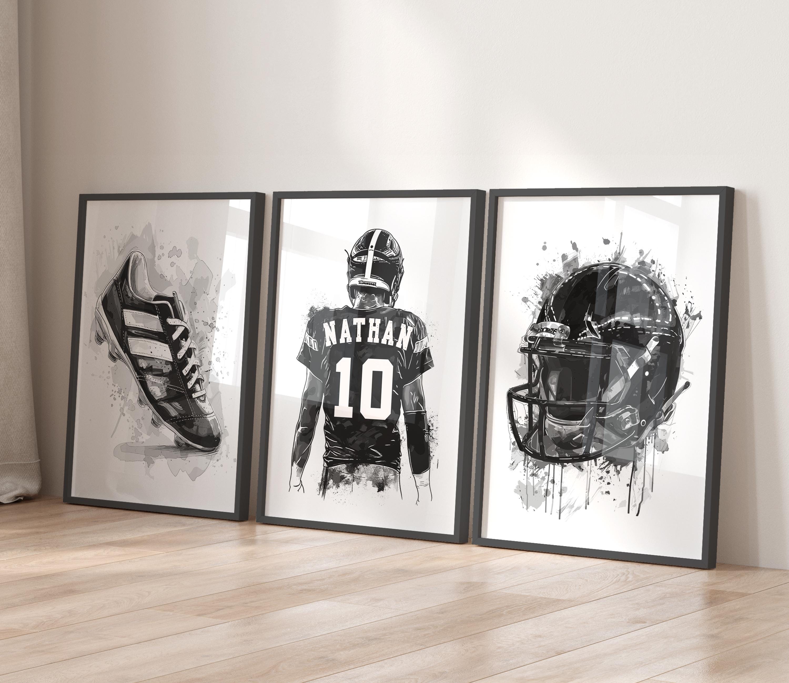 Custom Football Jersey Prints: Personalized Sports Wall Art - Custom ...