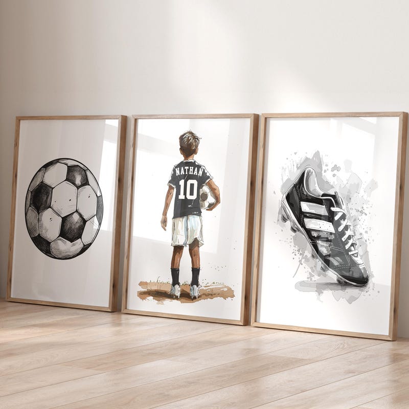 Football Bedroom Art Kids - Etsy