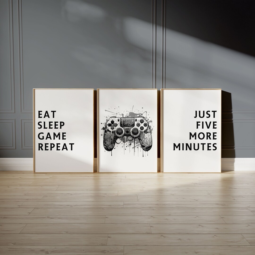 Custom Gaming Posters, Games Room Wall Art, Boys Bedroom Decor, Gaming ...