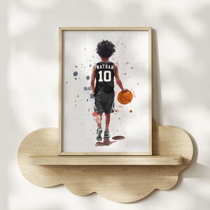 Personalized Basketball Poster, Custom Basketball Gift for Boys Room ...