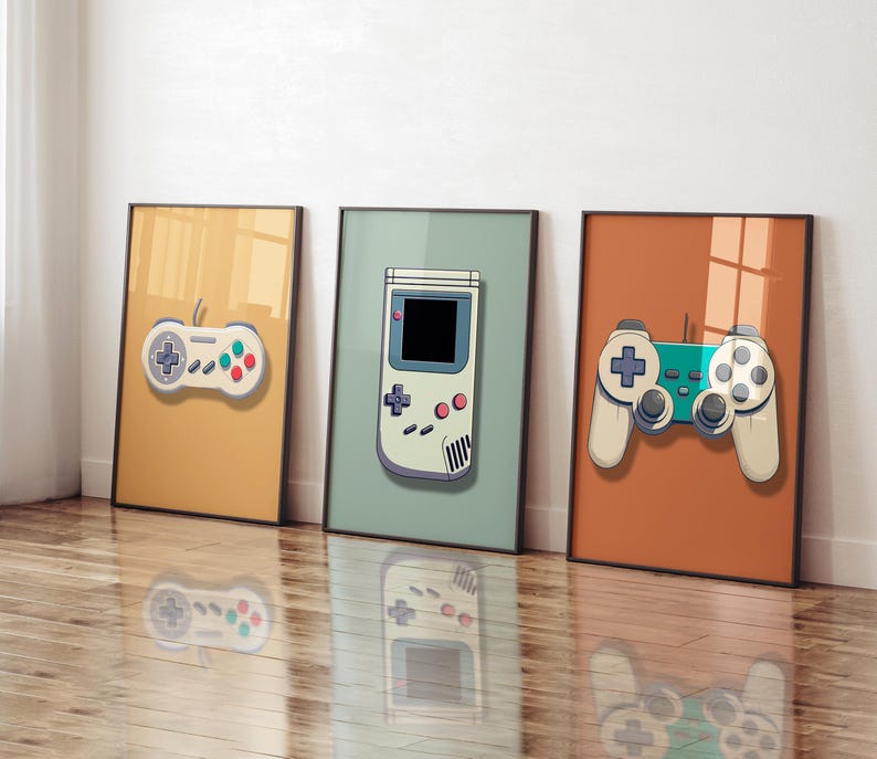 Printable Gaming Wall Art Prints, Retro Gaming Posters, Modern Gaming ...