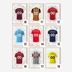 ANY COLOUR Football Wall Art, Personalised Football Prints, Boys ...