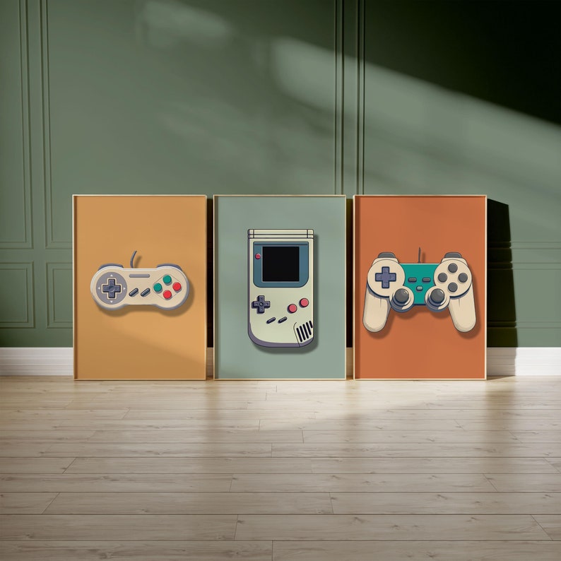 Printable Gaming Prints, Retro Gaming Decor, Gaming Gift for Boy, Boys ...