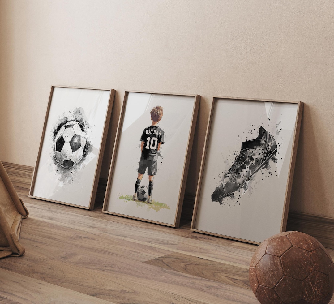 Personalized Soccer Prints, Custom Soccer Gift for Boys Bedroom Decor ...