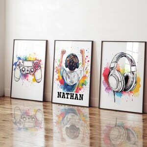 Personalized Gaming Posters, Custom Gaming Wall Art, Gaming Decor ...