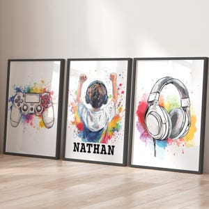 Personalized Gaming Posters, Custom Gaming Wall Art, Gaming Decor ...