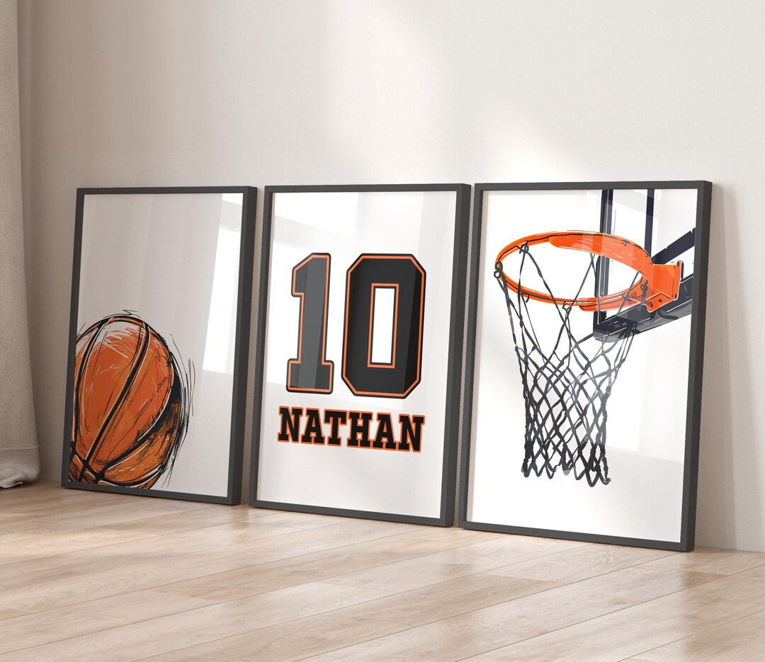 Personalized Basketball Wall Art, Custom Name Basketball Poster for ...