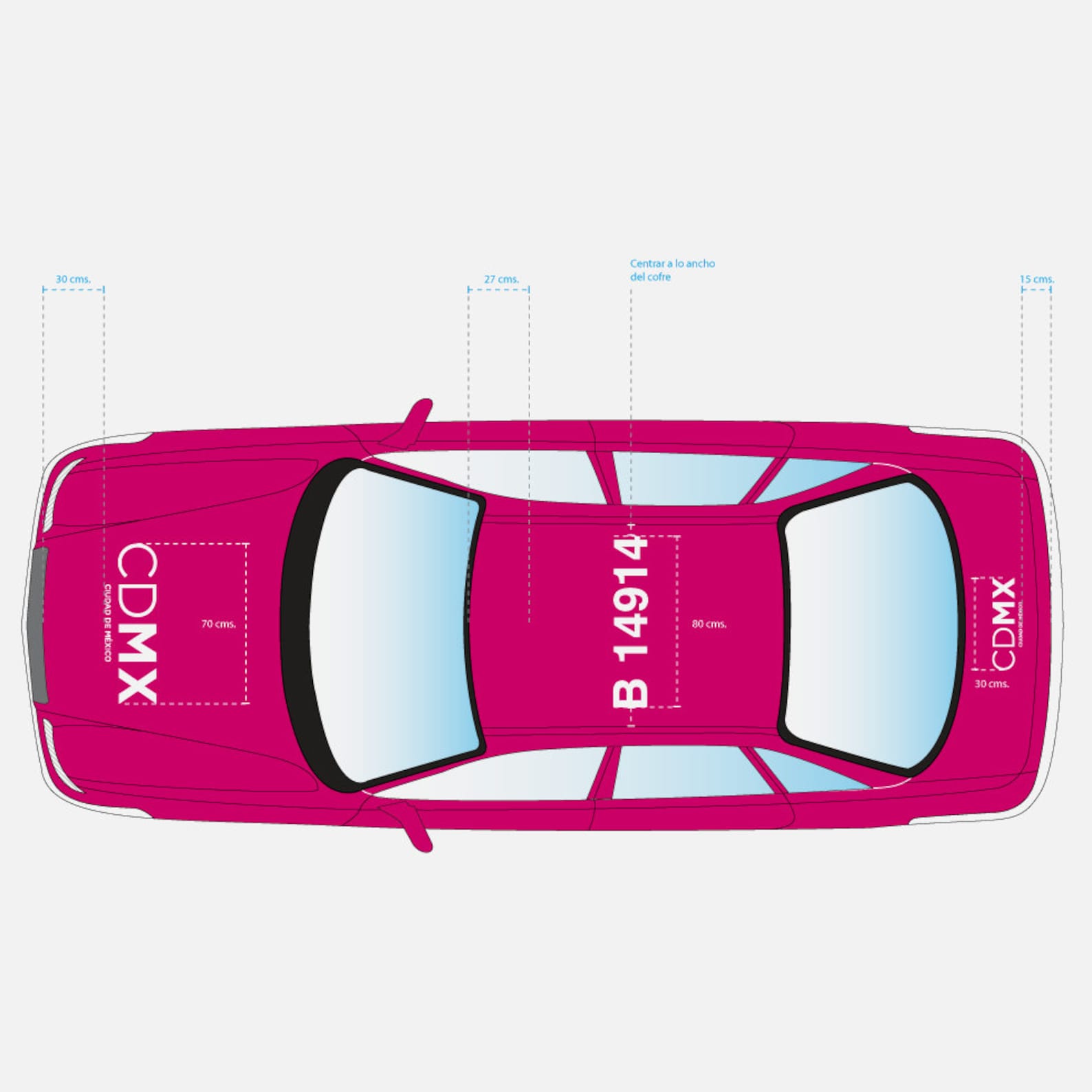 Cromática Taxi CDMX Plantilla pdf svg dxf png eps. - Etsy España