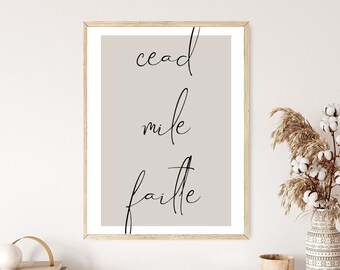 Cead Mile Failte Print - Etsy
