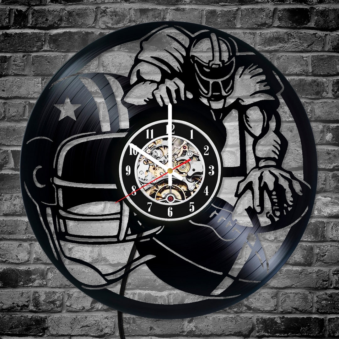 Night Lamp Led Light Clock Made From Real LP Vinyl Record 12 NFL ...