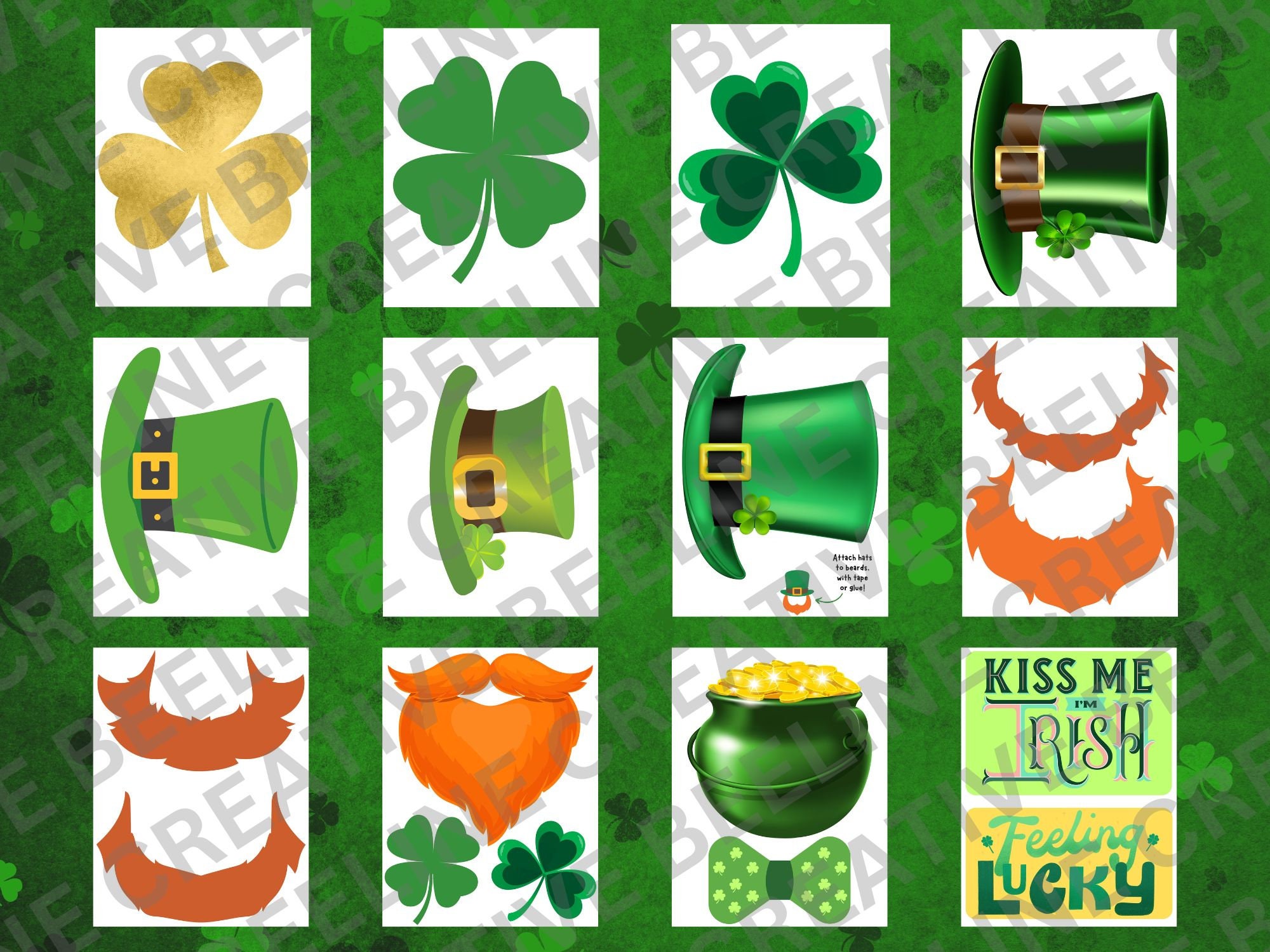 Printable St. Patrick's Day Photo Booth Props, Kids St. Patrick's Day ...