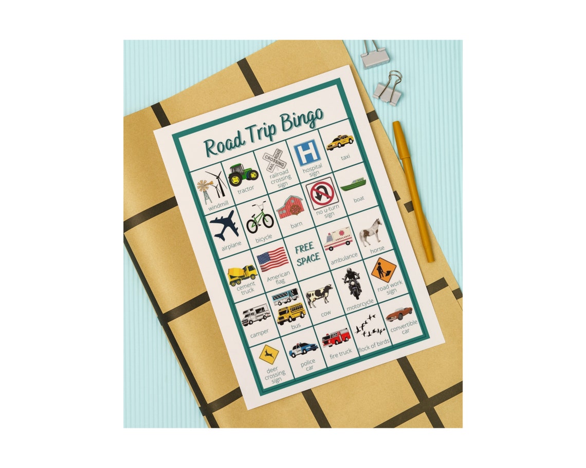 Road Trip Bingo, Printable Bingo Cards, Travel Activity, Family ...