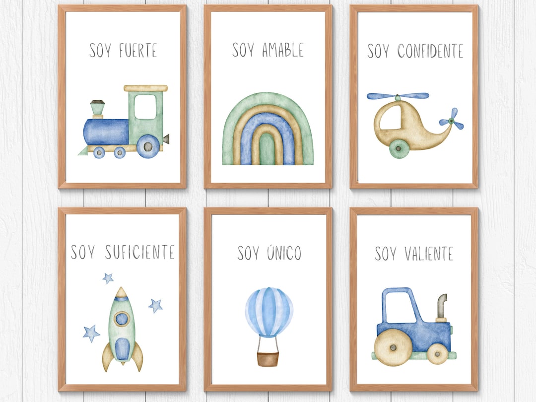 Spanish Positive Affirmations Prints: Kids Room Decor (digital Download ...