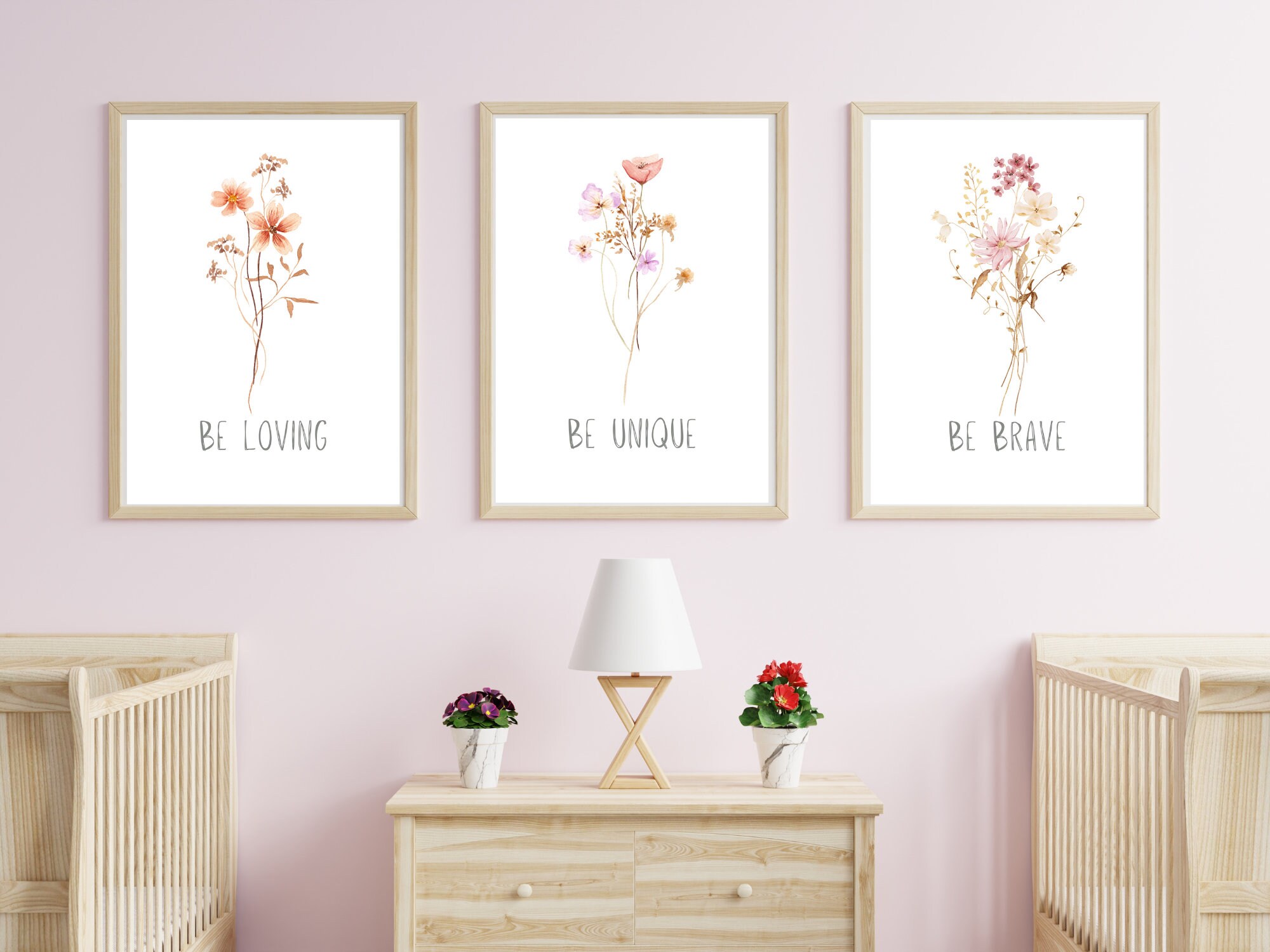 Positive Affirmations Posters for Kids Girls Room Nursery Wall Art ...