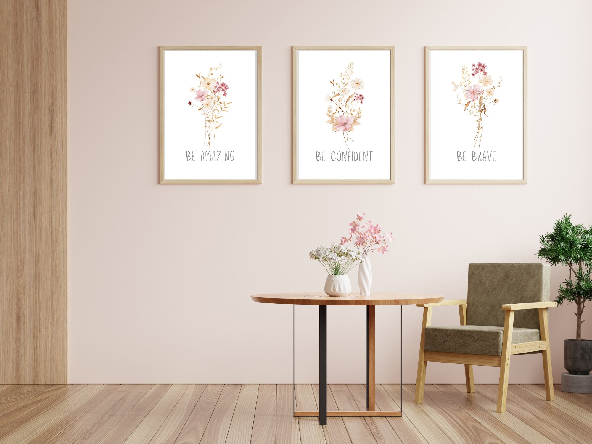 Positive Affirmations Posters for Kids Girls Room Nursery Wall Art ...