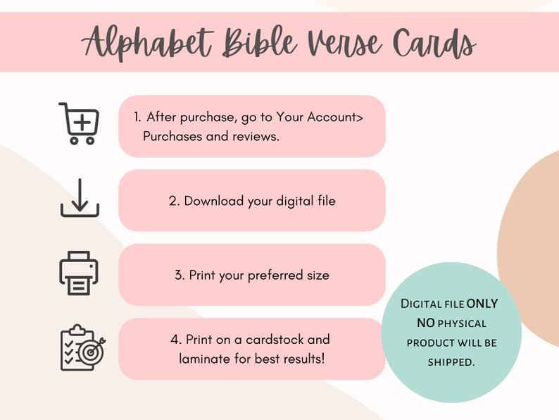 KJV Alphabet Bible Verse Cards: Homeschool Scripture Art (digital ...