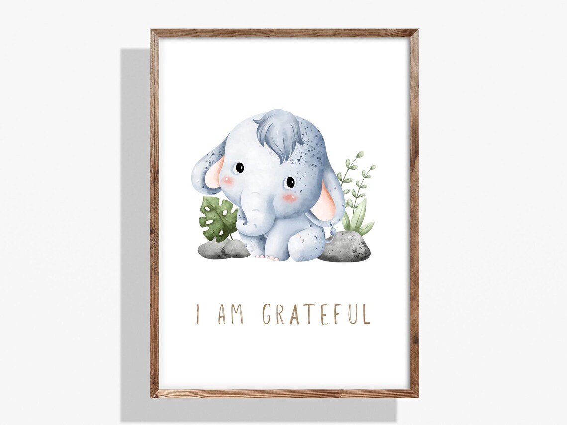 Woodland Animals Nursery Art: Positive Affirmations Prints (digital ...