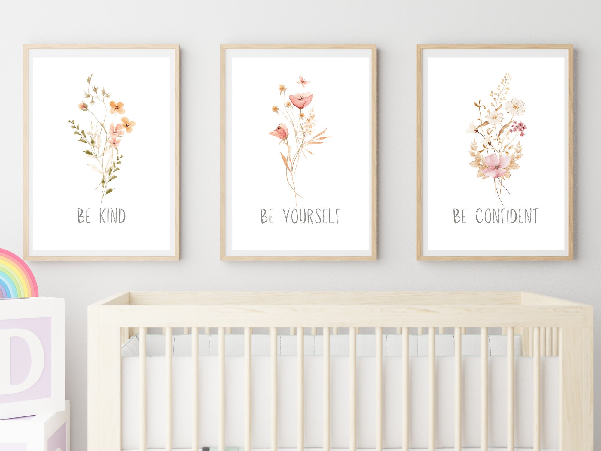 Positive Affirmations Posters for Kids Girls Room Nursery Wall Art ...
