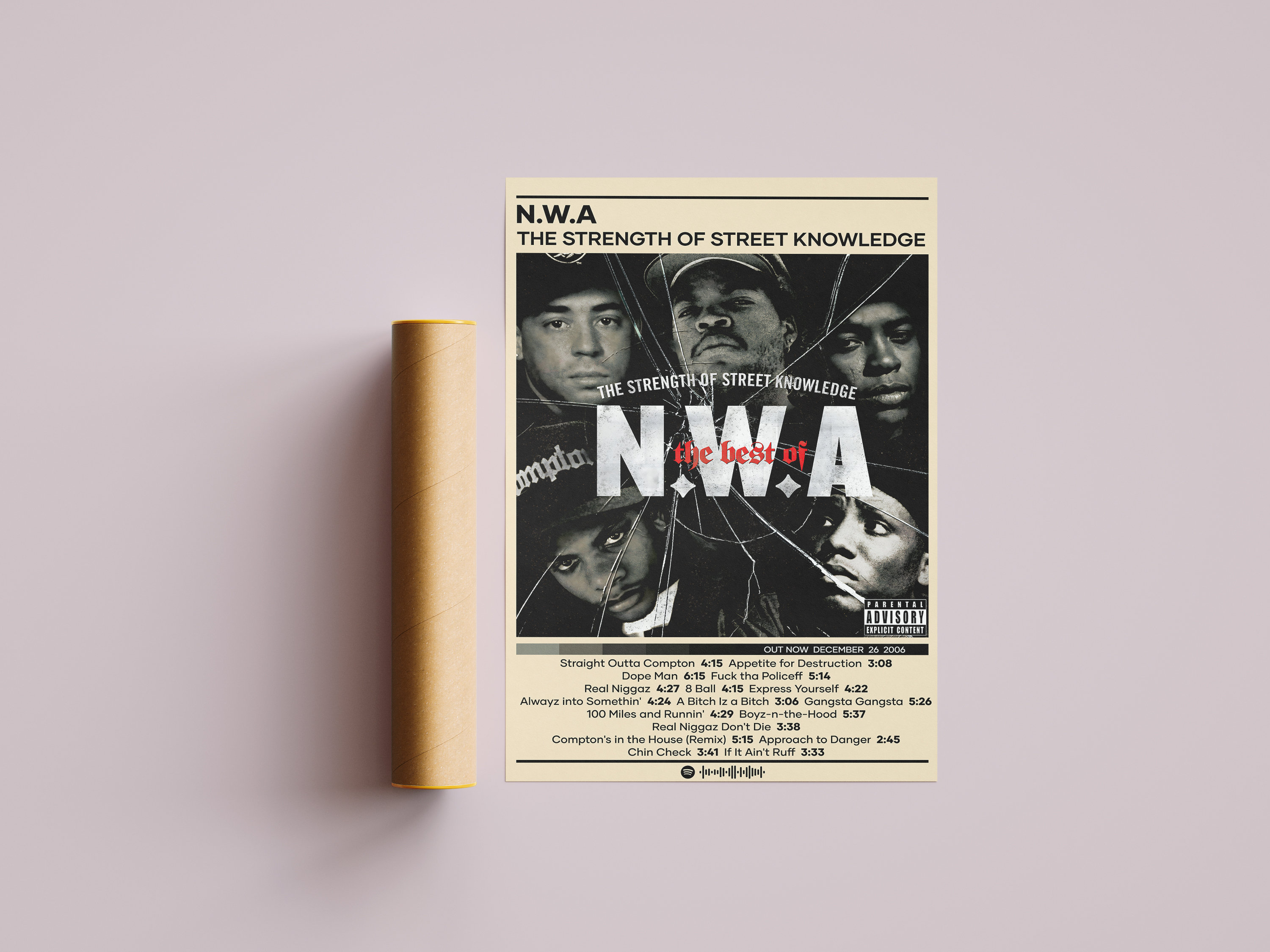 N.W.A Poster | The Strength of Street Knowledge Poster | NWA Hip-Hop ...