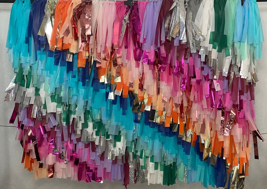Modern Color Custom Fringe Backdrop Bachelorette Party Decor - Etsy