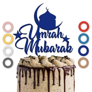Umrah Mubarak Acrylic Cake Toppers Eid Umrah Hajj Cake Topper Eid ...