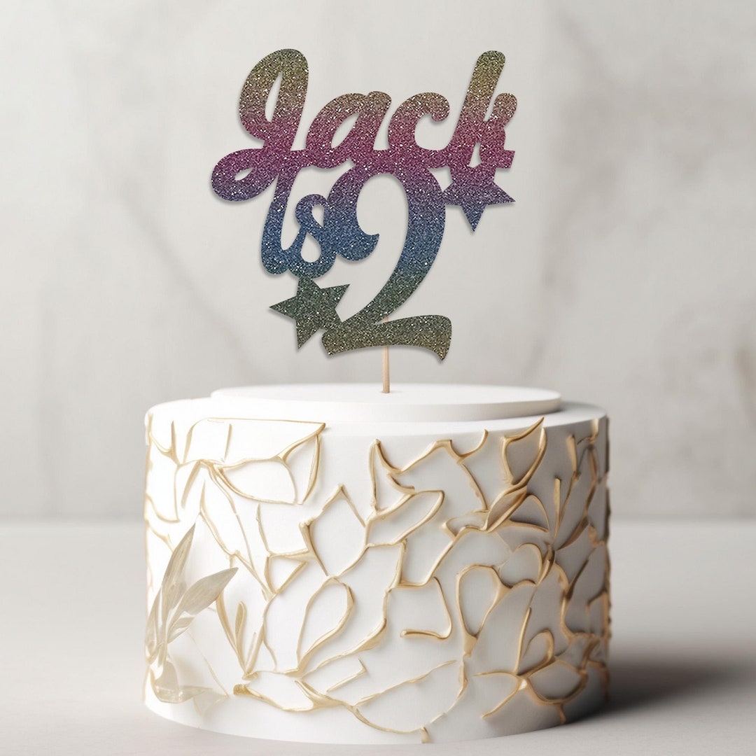 Personalised Happy Birthday Cake Topper Custom Glitter Kids Cake Topper ...