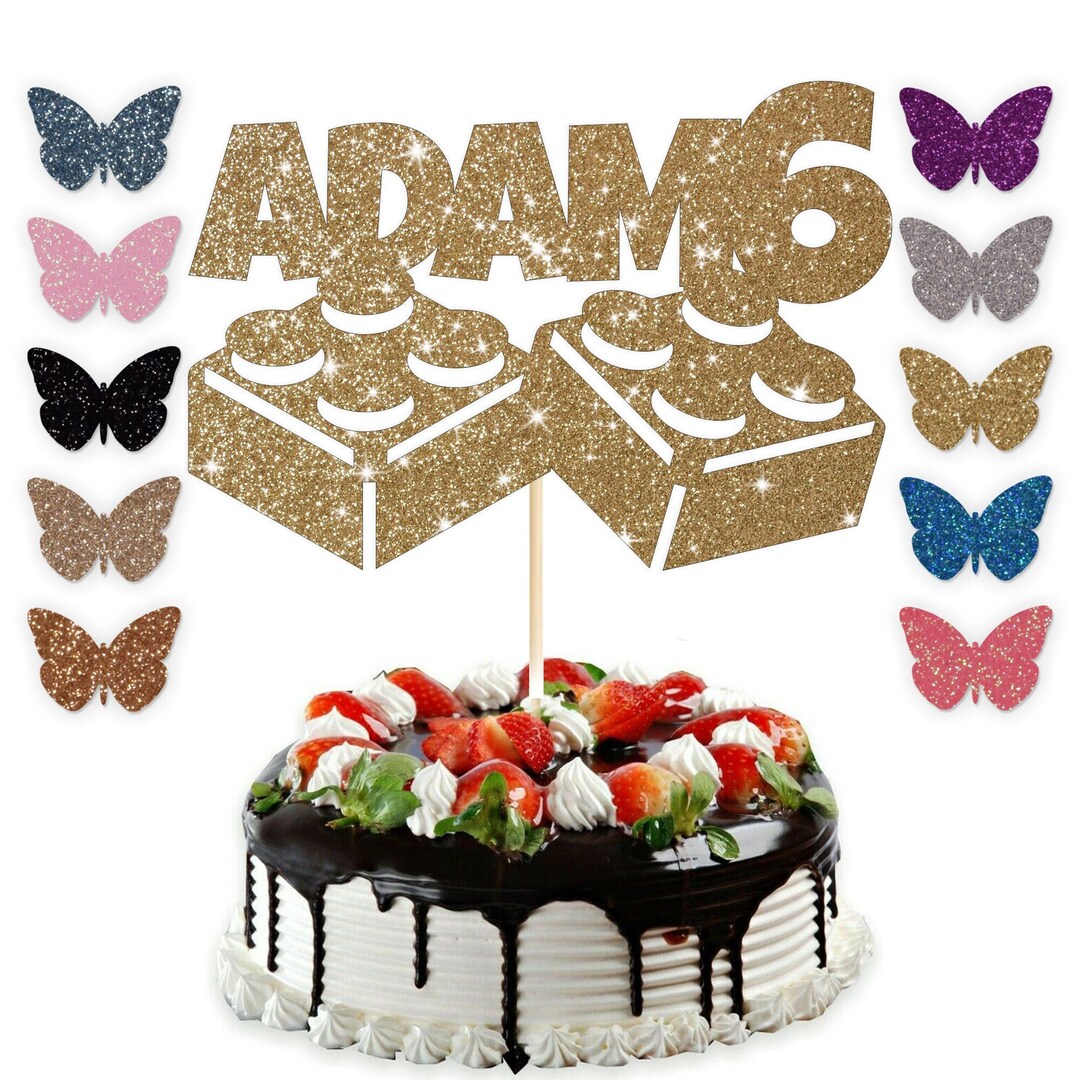 Gaming Cake Topper Personalised Birthday Cake Topper Glitter Cake ...