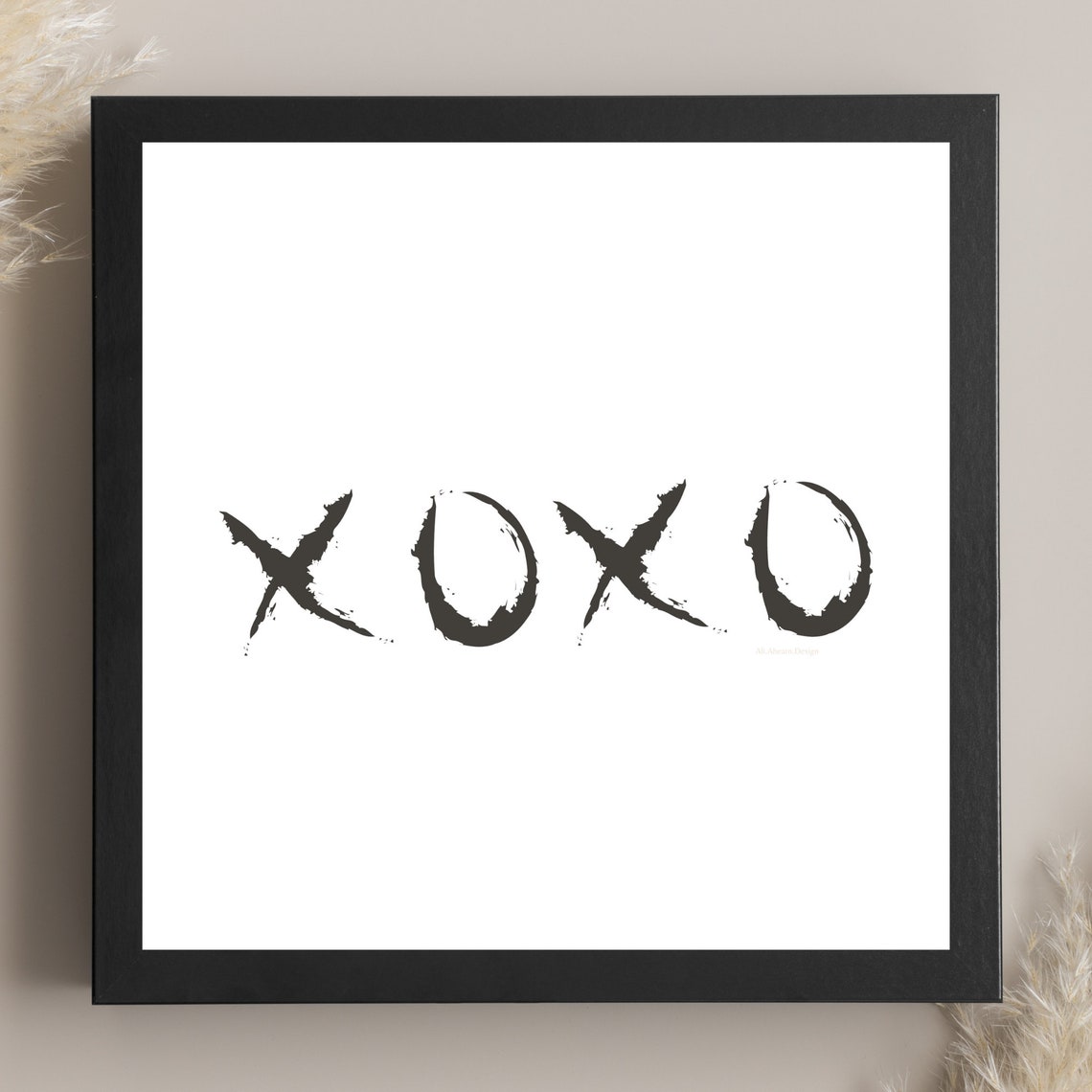 XOXO Digital Art Print 16x16 Hugs and Kisses - Etsy