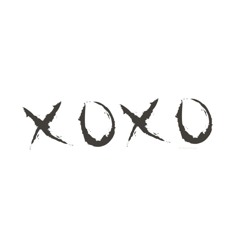 XOXO Digital Art Print 16"x16" Hugs and Kisses - Etsy