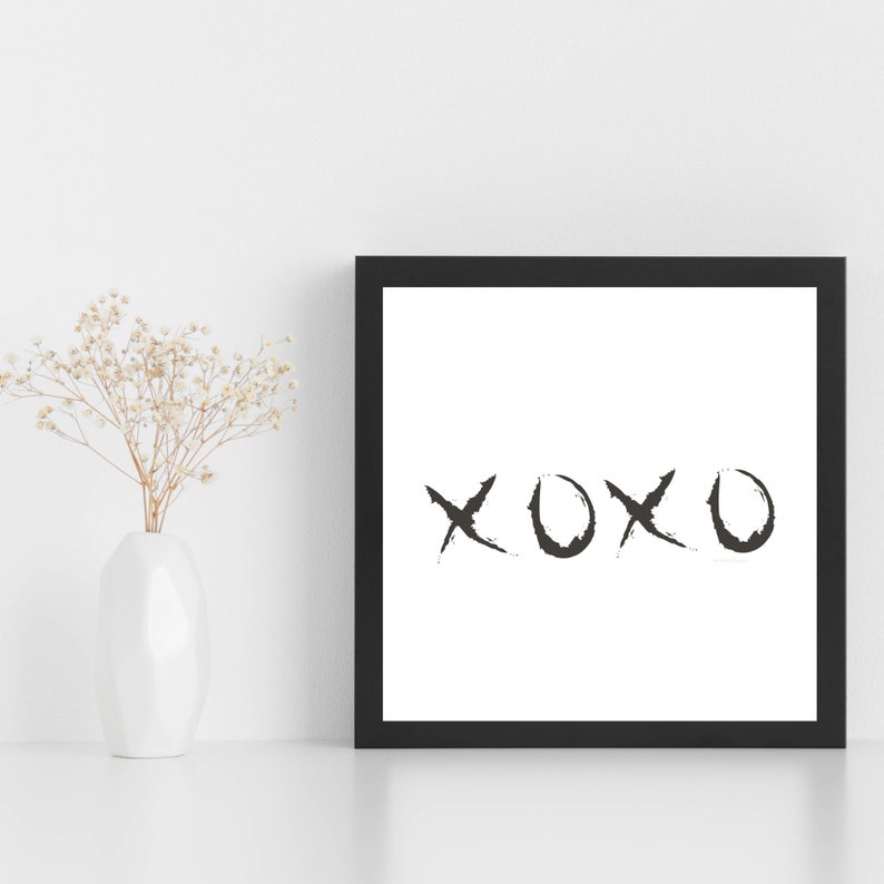XOXO Digital Art Print 16"x16" Hugs and Kisses - Etsy