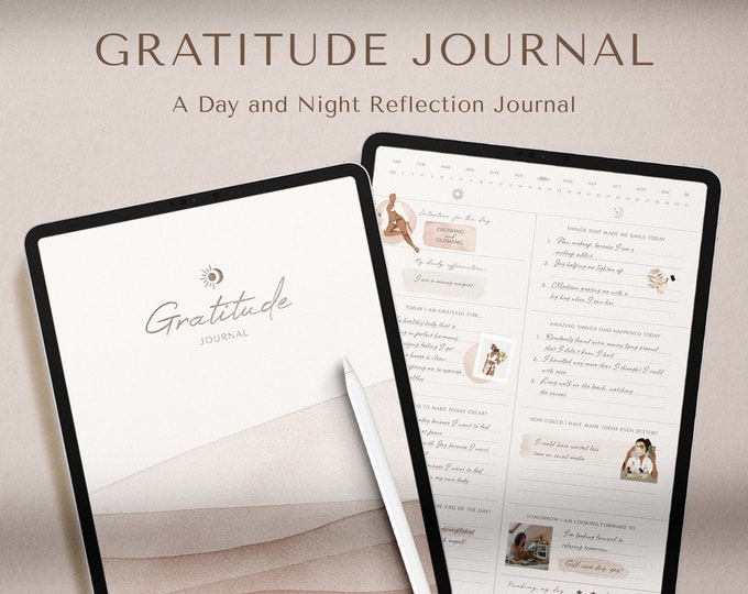 Digital Gratitude Journal, Daily Gratitude Journal for Ipad, Goodnotes ...