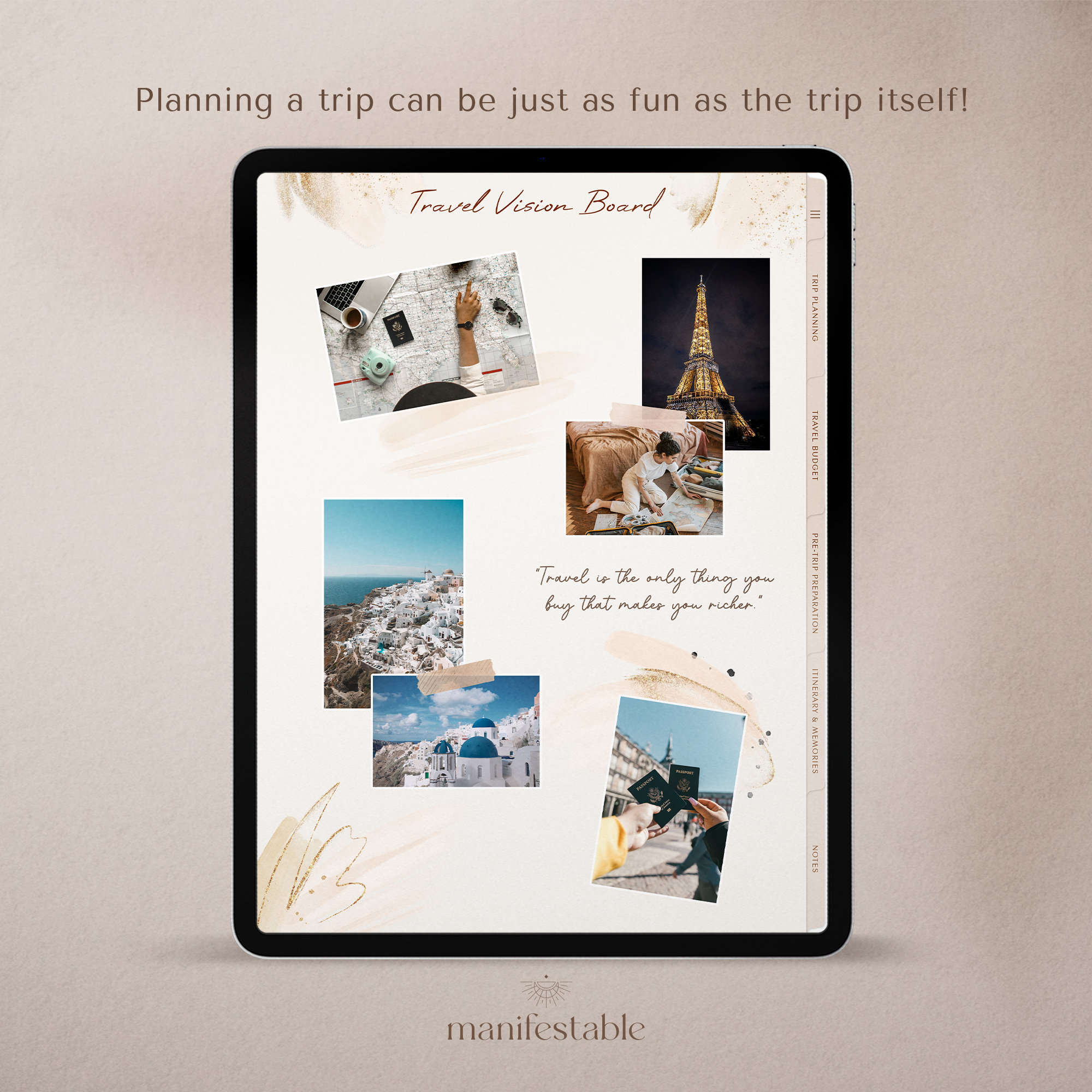 Digital Travel Journal Travel Planner Vacation Planner - Etsy