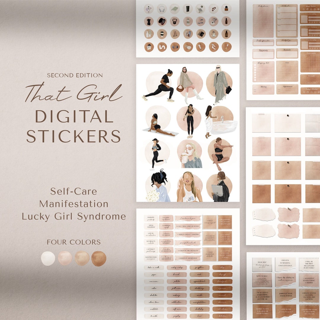 Digital Planner Stickers | THAT GIRL Aesthetic Stickers | Goodnotes ...