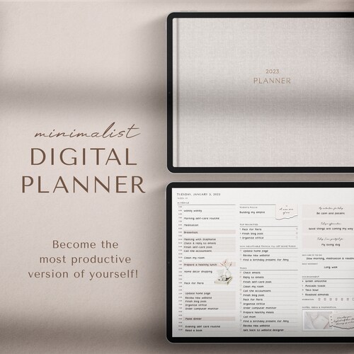Minimalist Digital Planner Undated Goodnotes Planner Daily - Etsy