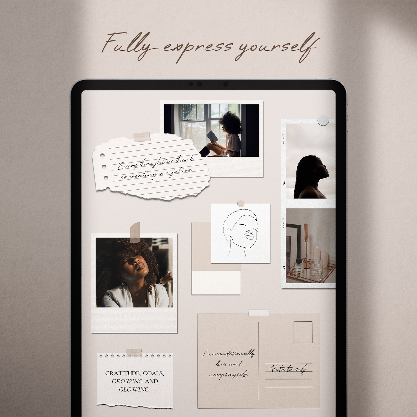Digital Stickers | Aesthetic Mood Board Digital Stickers for Goodnotes ...