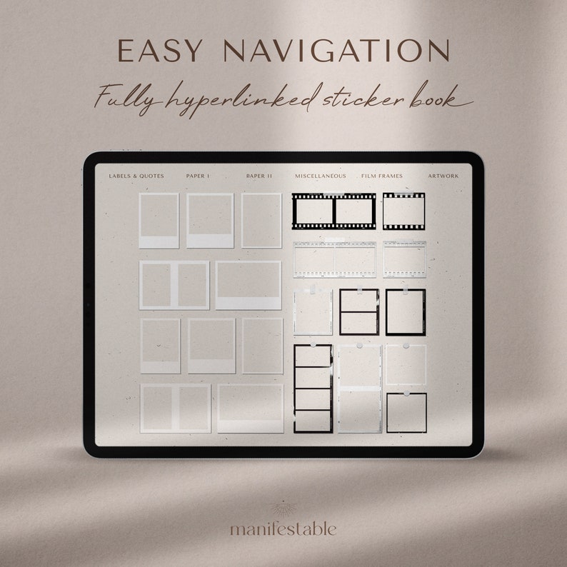 Digital Stickers Aesthetic Mood Board Digital Stickers for - Etsy