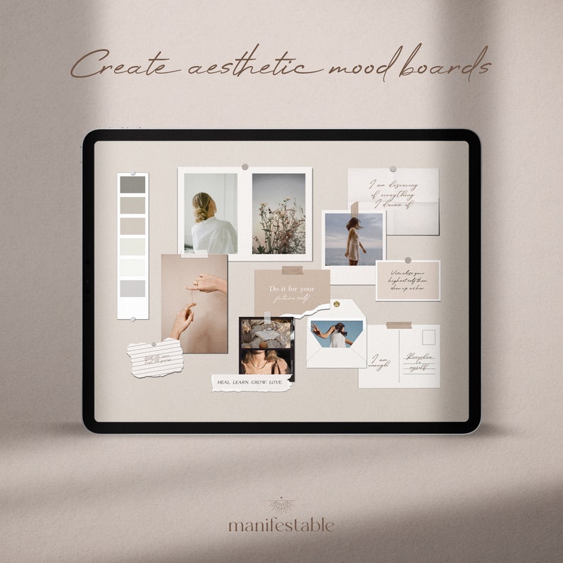 Digital Stickers Aesthetic Mood Board Digital Stickers for - Etsy