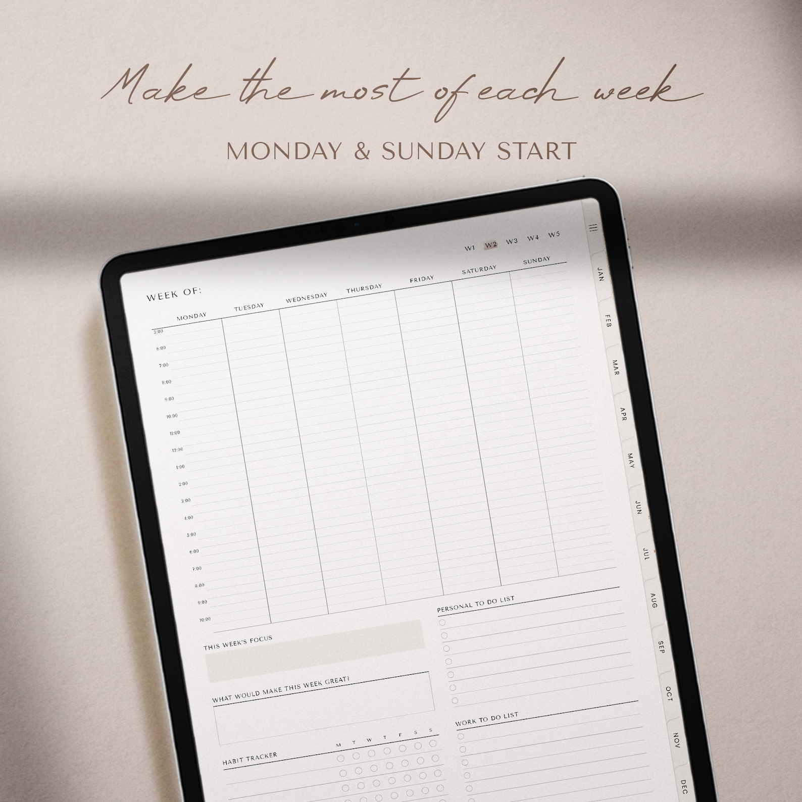 Digital Planner iPad Planner Goodnotes Planner Minimalist Planner ...