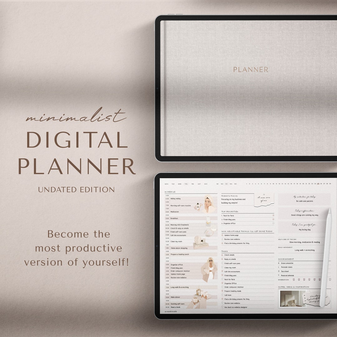 Digital Planner | Minimalist Planner | Undated Planner | Goodnotes ...