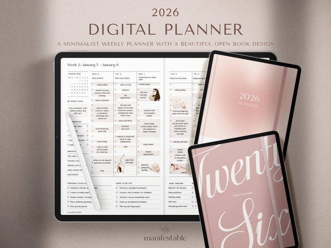 2026 Digital Planner, Weekly Planner, Monthly Planner, Goodnotes ...