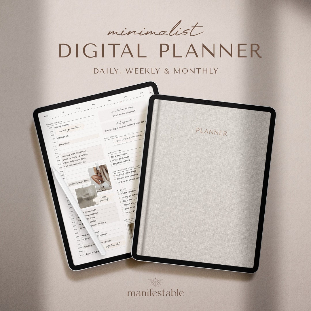 Digital Planner | iPad Planner | Goodnotes Planner | Minimalist Planner ...